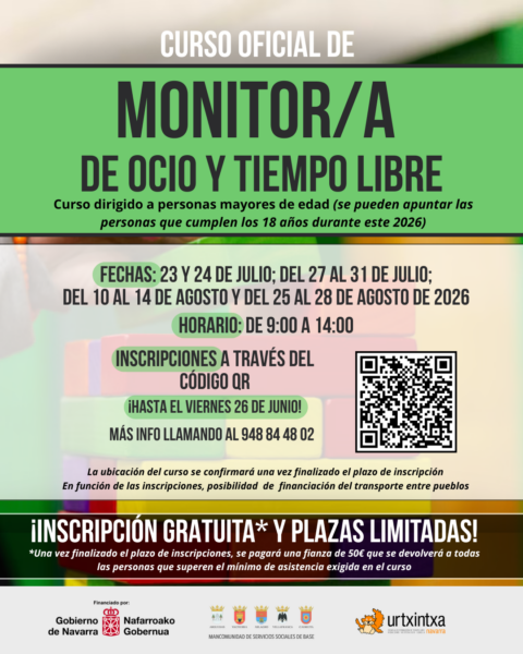 CURSO OFICIAL DE MONITOR/A DE OCIO Y TIEMPO LIBRE - Mancomunidad ...